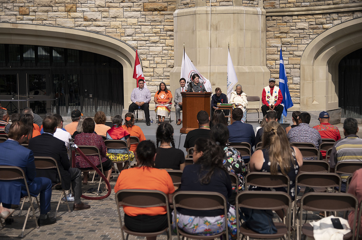 Survivors' Flag Raising on Parliament Hill